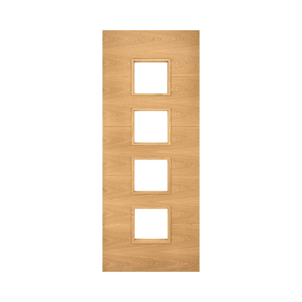 Augusta Prefinished Oak Glazed Fire Door | Deanta